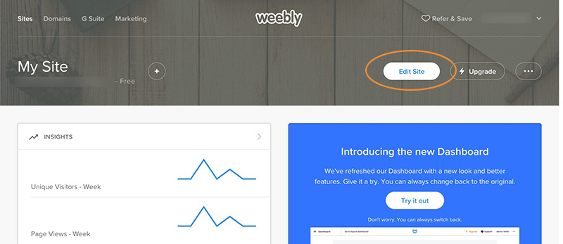 Weebly - Smart Recognition